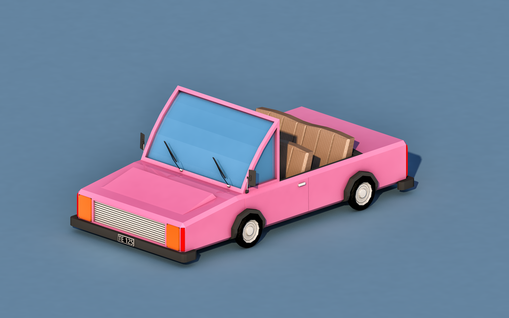Cartoon Open Car