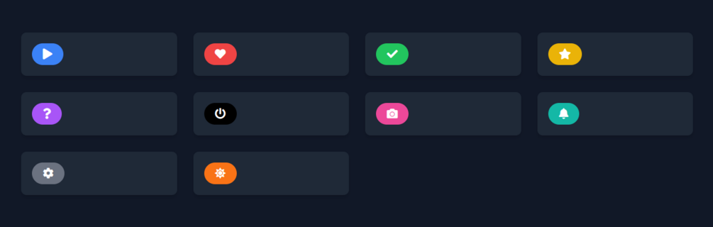 Set of 10 Interactive Buttons