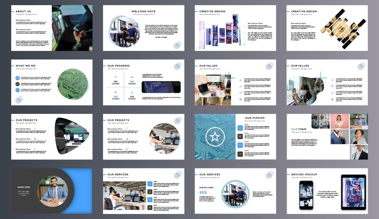 Technology Pitch Deck - Modern Presentation Template
