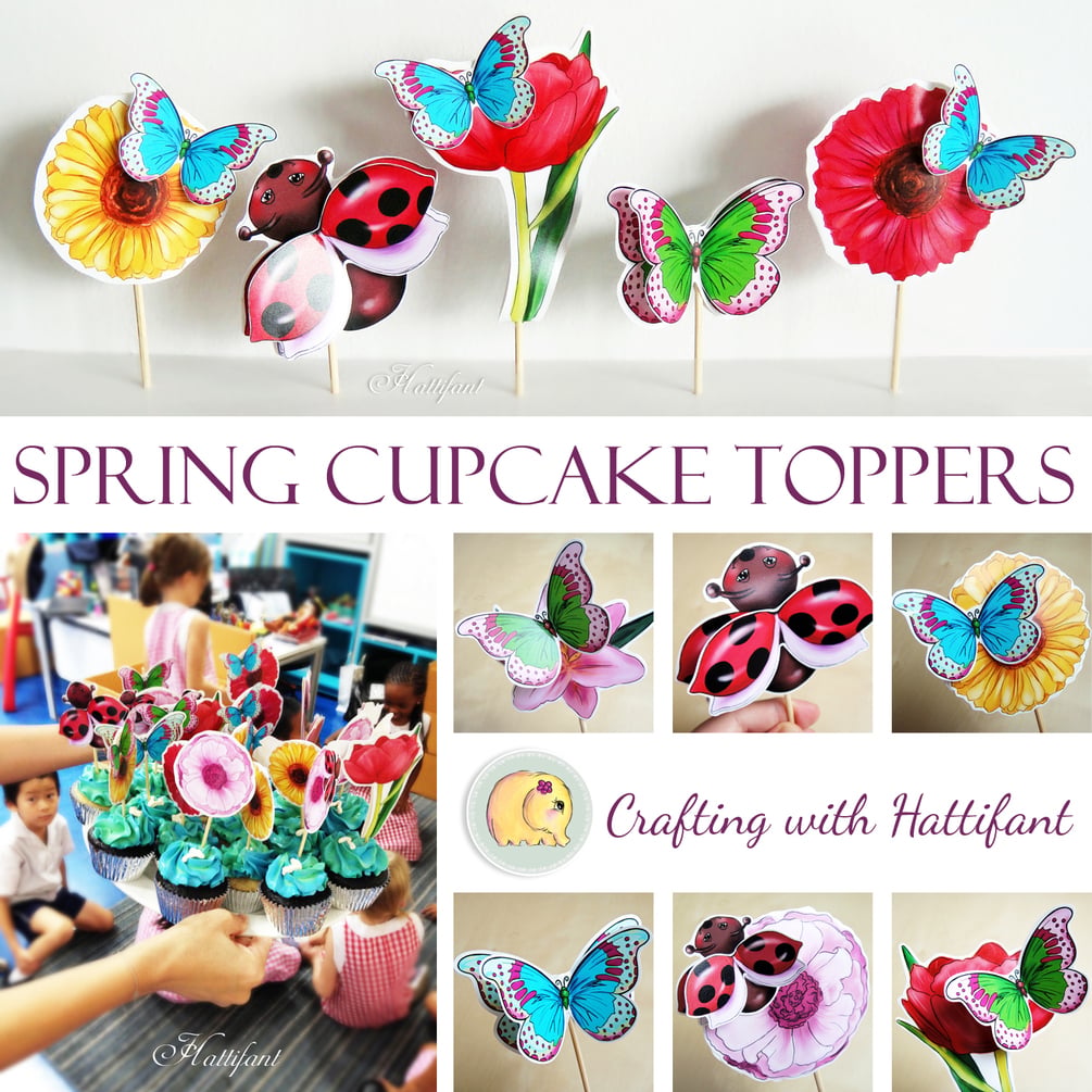SPRING Cupcake Toppers to DIY