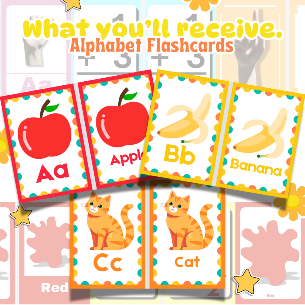 Ultimate Kids Flashcard Bundle | Alphabet, Numbers, ASL, Math, Colors ...