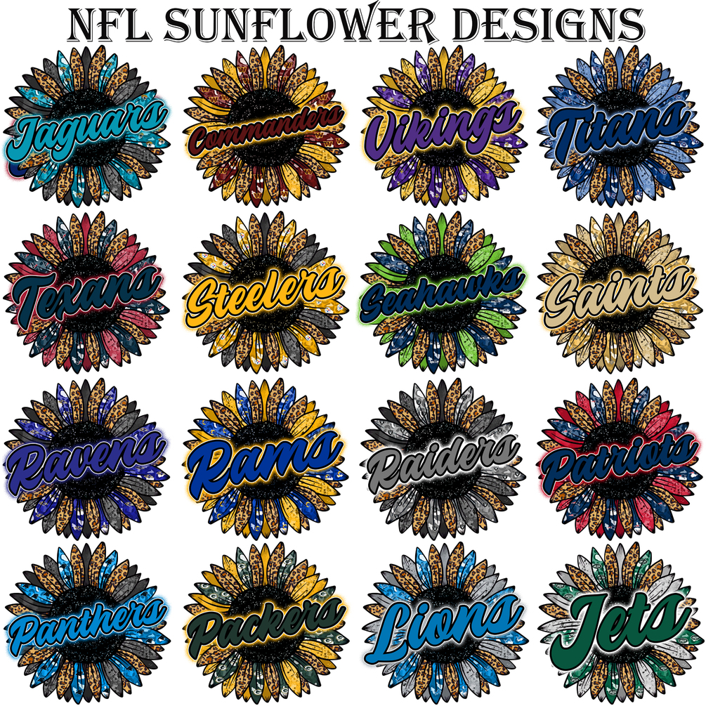 NFL SUNFLOWER 32 TEAM DESIGNS