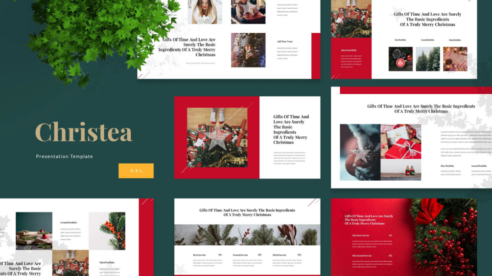 Christea - Christmas Google Slides Template Incl. Google & Marketing