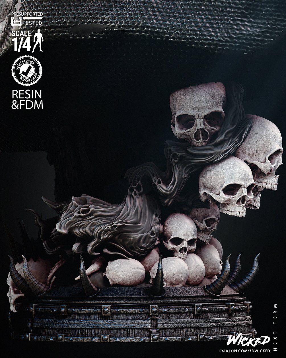 Wicked Marvel Famine Portrait Bust: Tested and ready for 3D printing