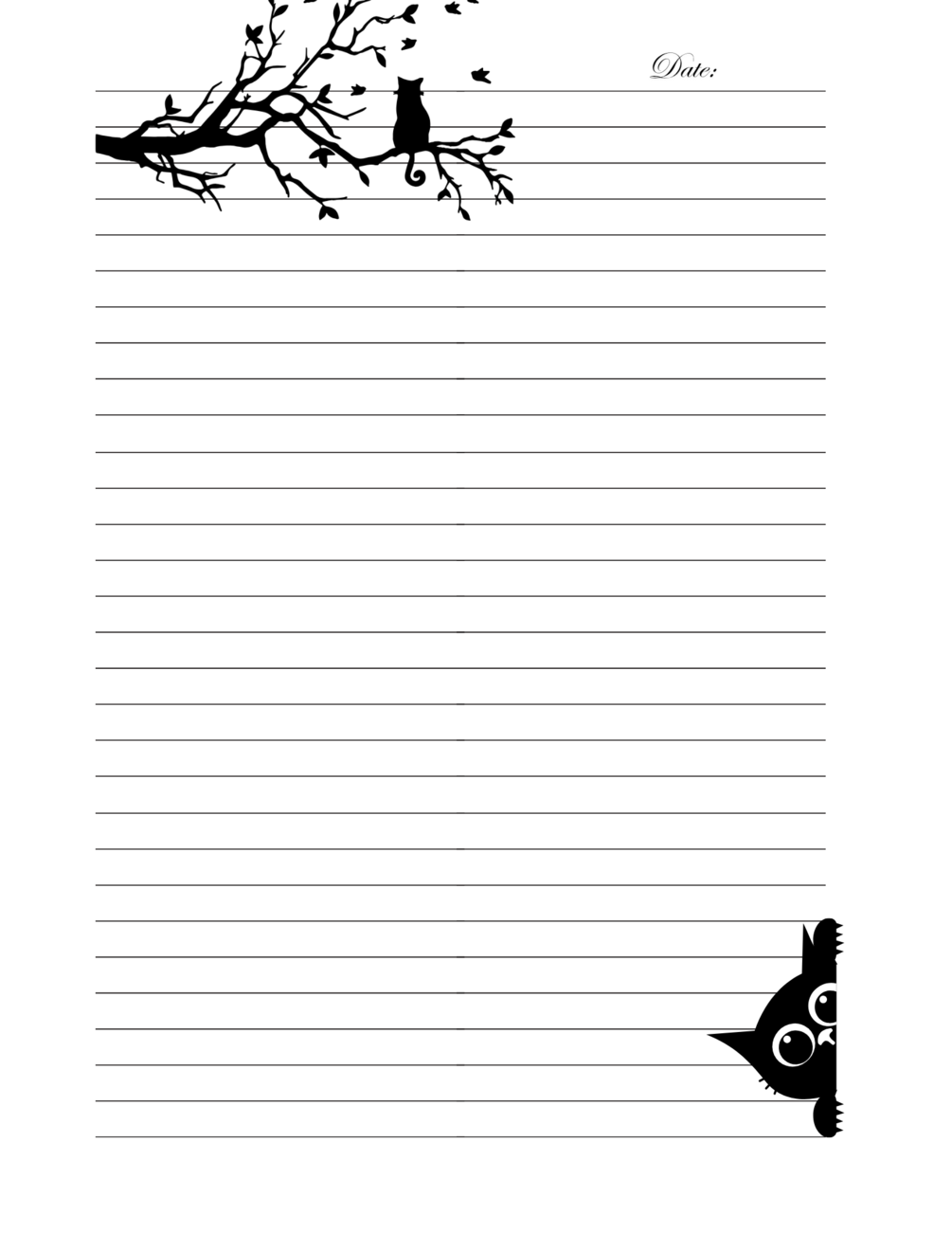Cat themed notebook