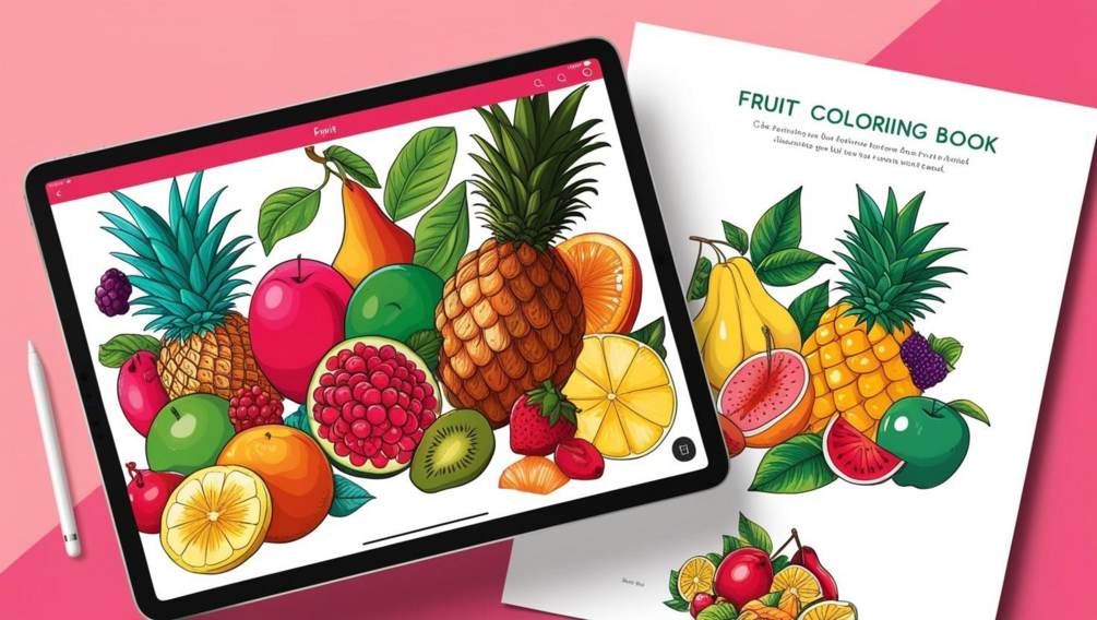 Fruit Fun Coloring Book: 30 Pages of Sweet and Juicy Designs