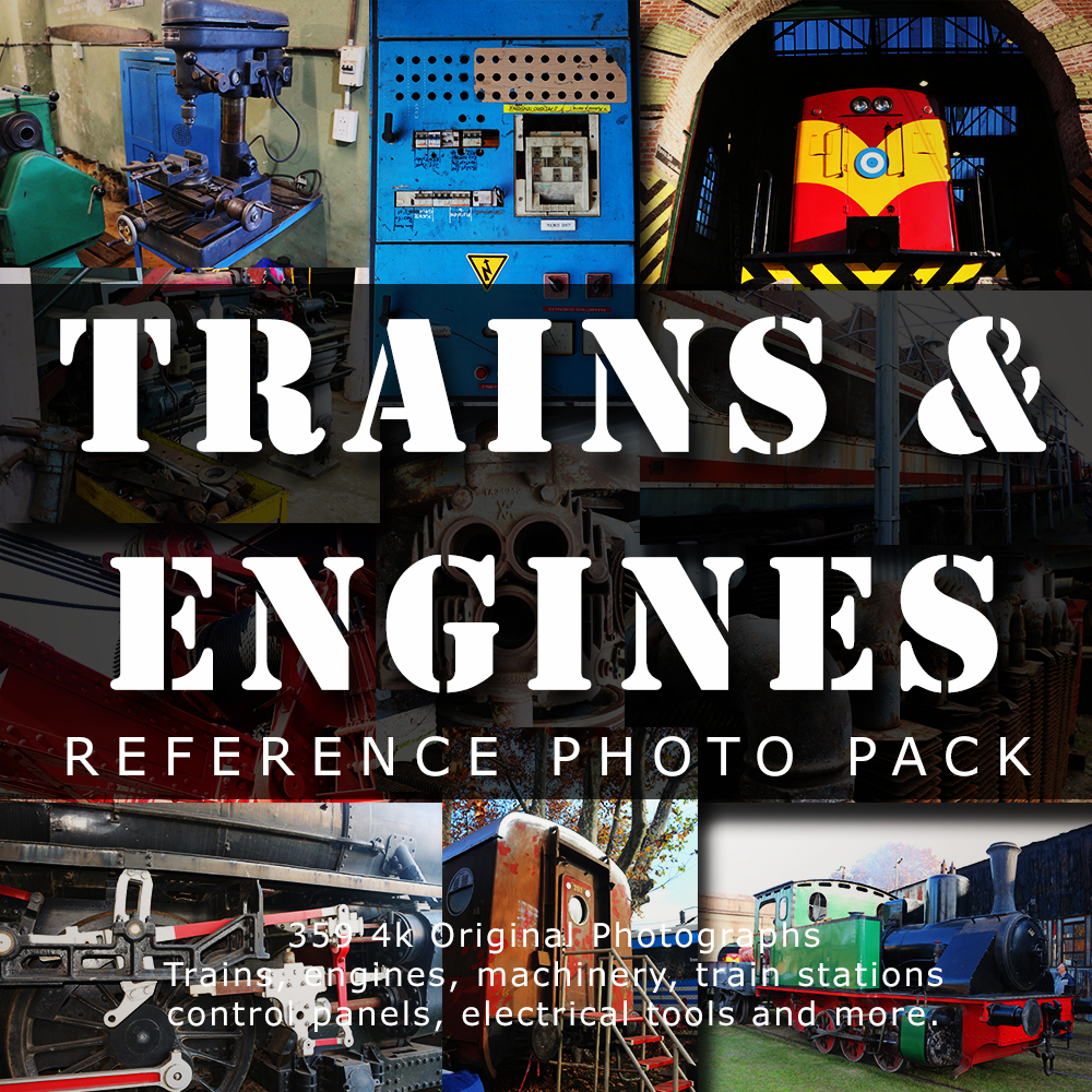 Trains and engines - photo reference pack