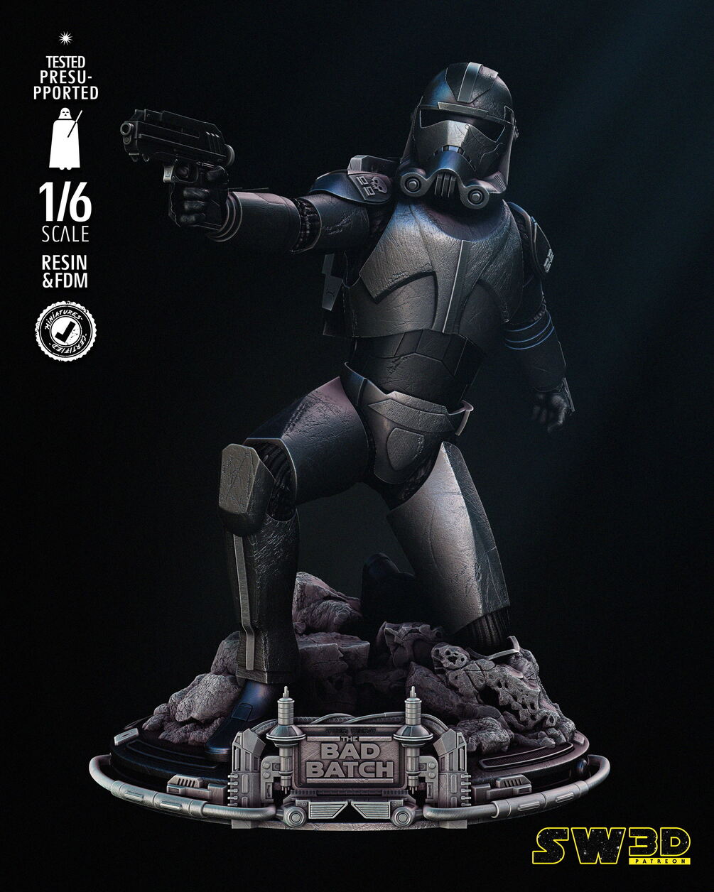 Hunter Sculpture - Star Wars 3D Models - Tested and Ready for 3D printing