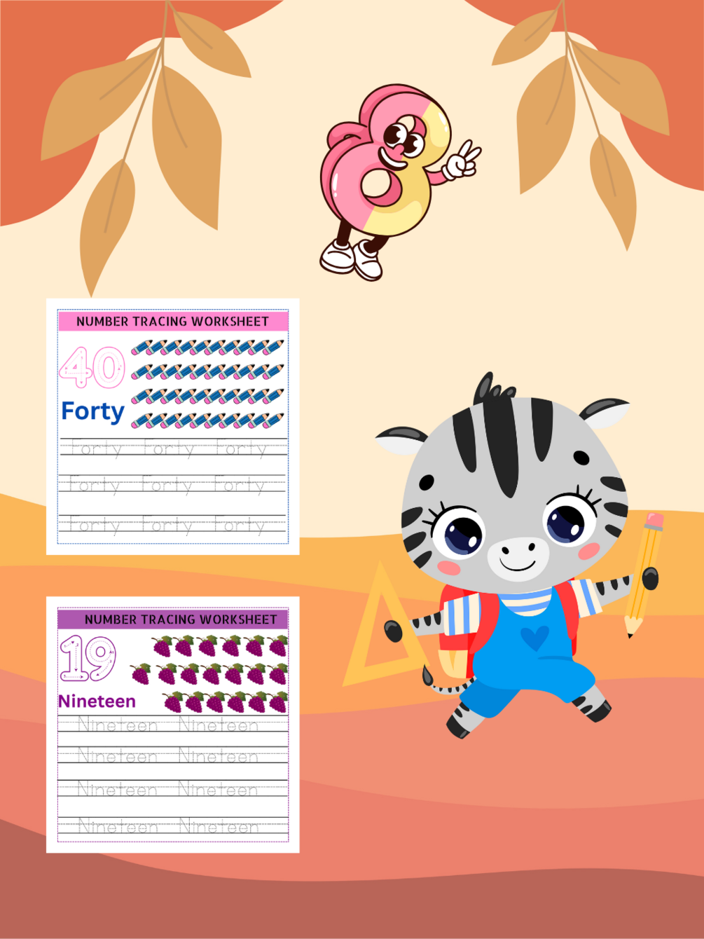 Number Words Tracing Book for Kids Learn to Trace and Write Number ...