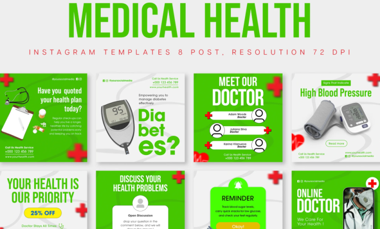 Medical Health Instagram Post Templates