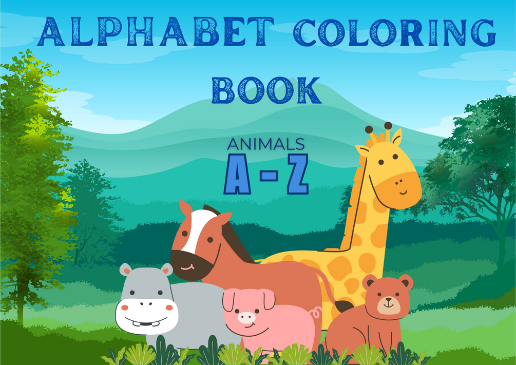 Alphabet Zoo: A-Z Animal Coloring Book for Toddlers & Kids