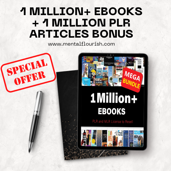 1 Million+ eBooks + 1 Million PLR Articles Bundle: Unlock Success with Ultimate Digital Content