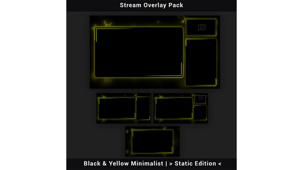 Twitch Overlay Package | Stream Overlay Pack – Black & Yellow ...