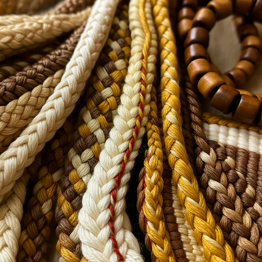 Handcrafted Boho Braids and Wooden Beads