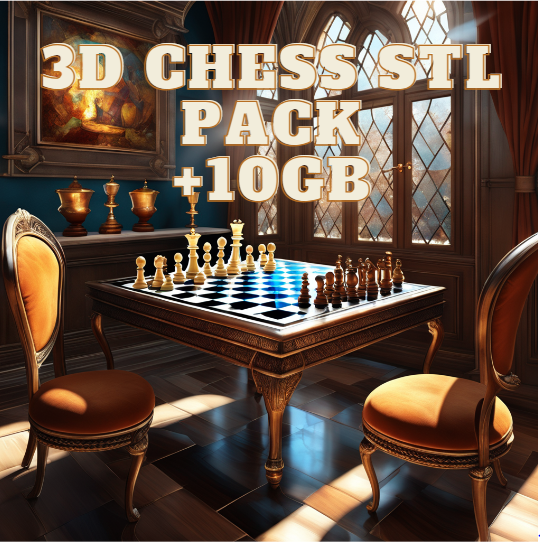 3D Chess Set Stl Package,+10Gb File,Chess Pieces,Cartoon and Movie ...