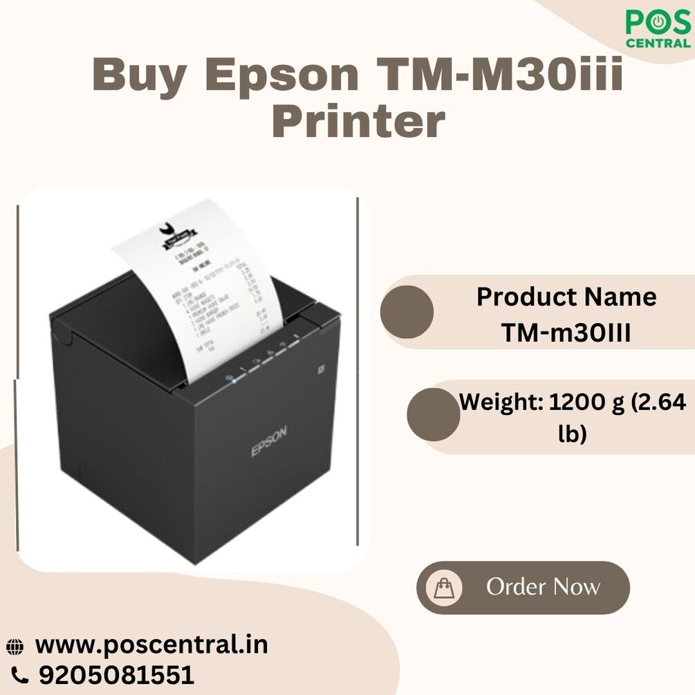 Shop Epson TM-M30III Thermal Receipt Printer – Compact and Efficient