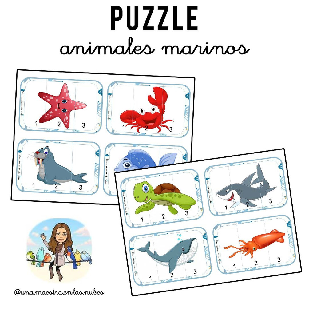 Puzle animales marinos