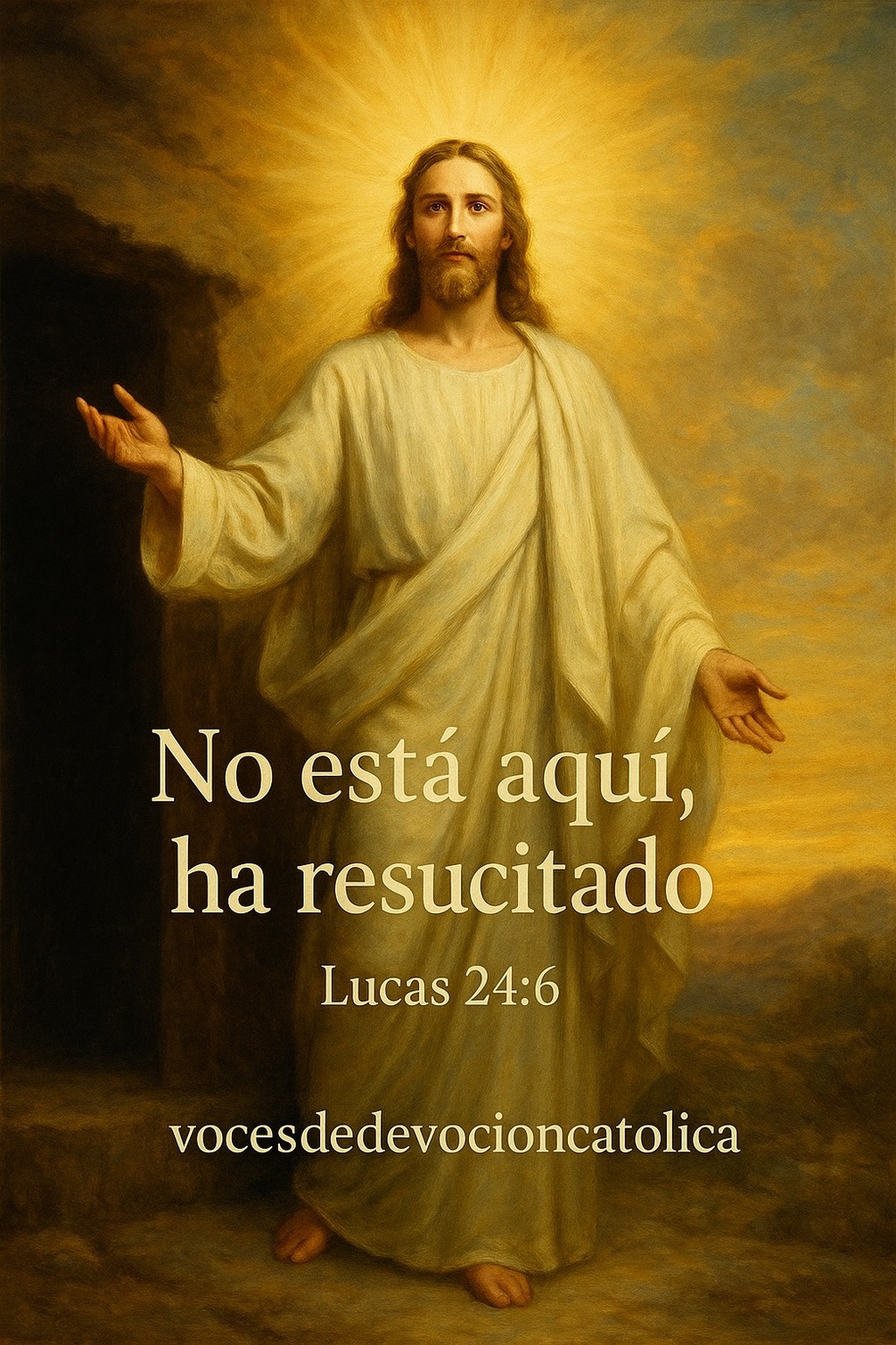 Jesús Resucitado – Imagen Devocional con Cita Bíblica