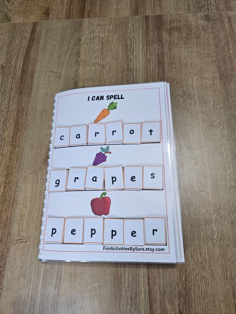 🔤 Spell It Right! – Math & Spelling Activity Book for Kids