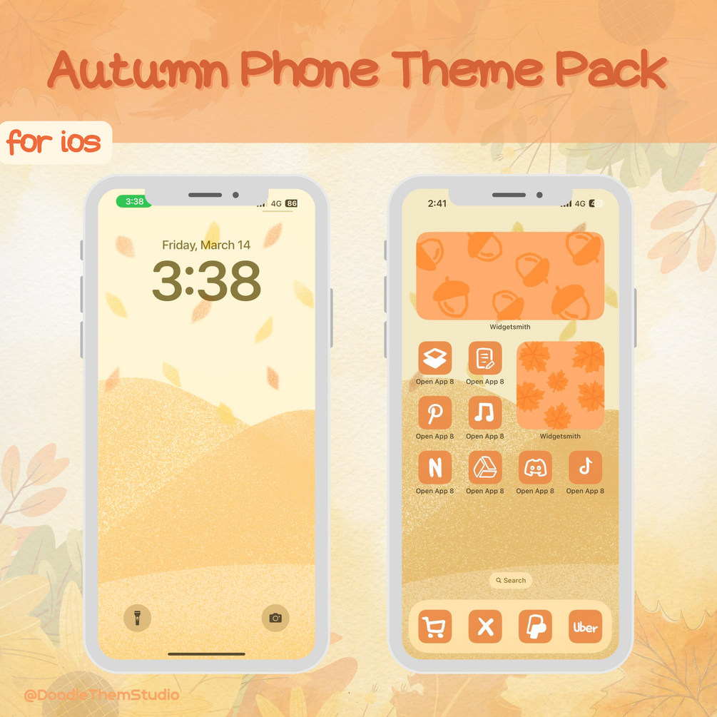 Cozy Autumn Phone Theme Pack – Fall Aesthetic Icons & Wallpaper, Cute ...