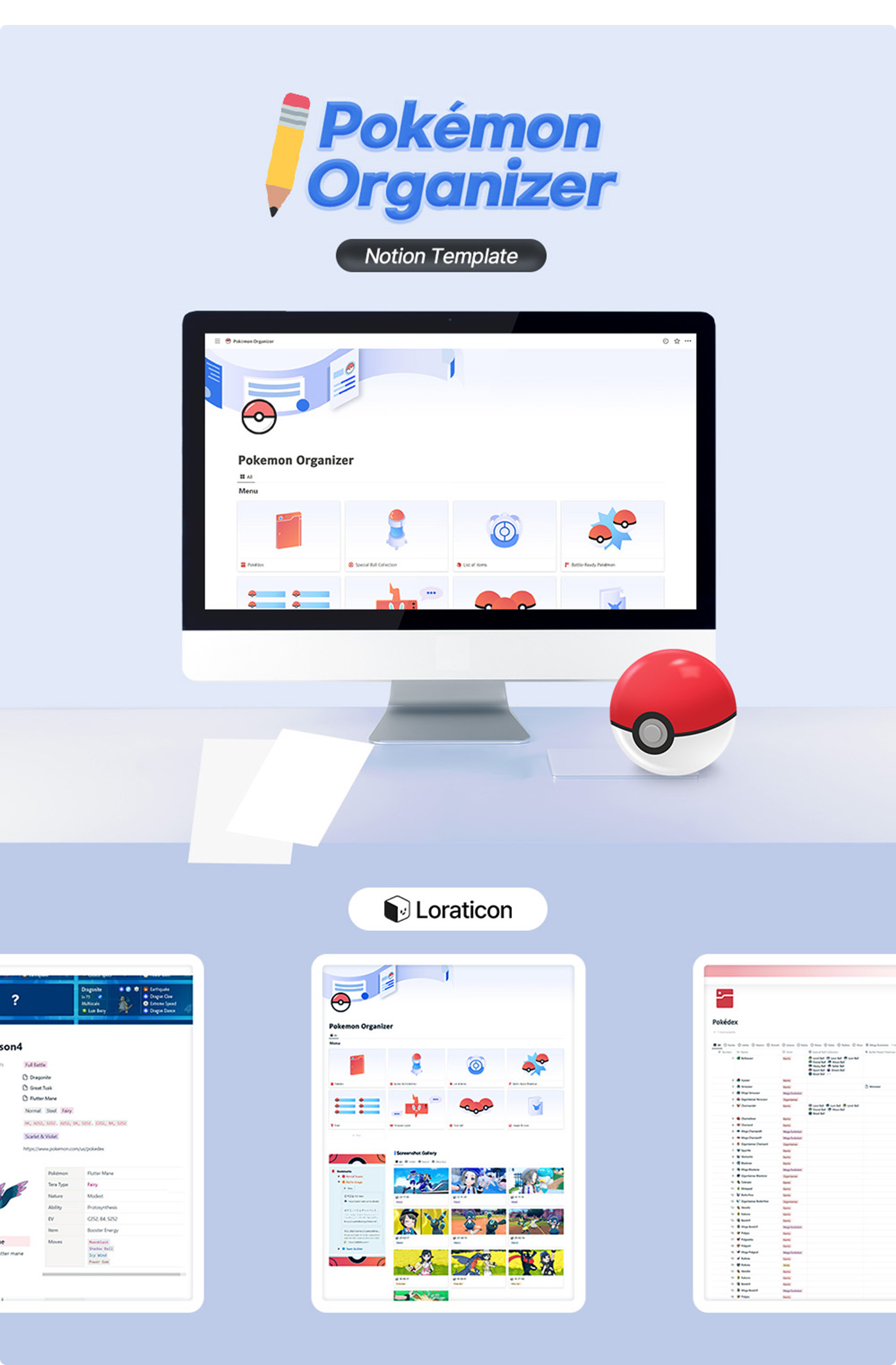New Release 『Pokémon Organizer』 Notion Template! - Loraticon