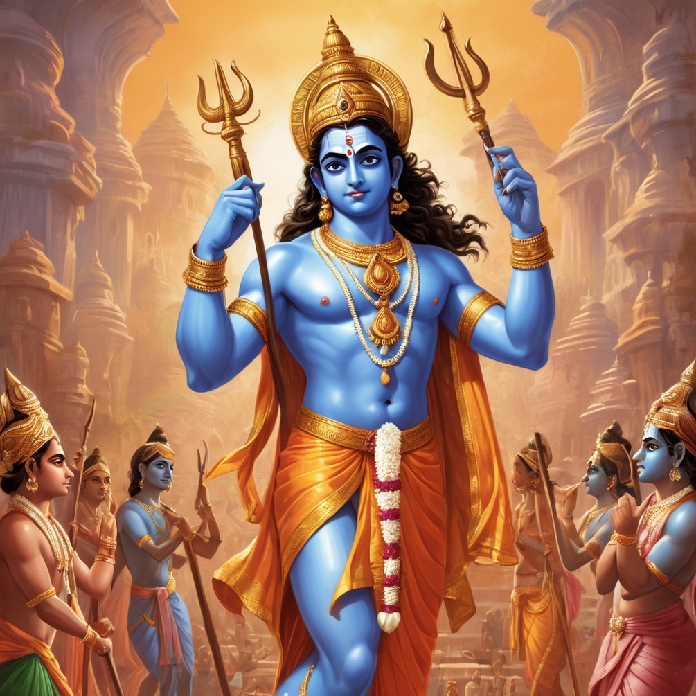 Title: Divine Grace: Enchanting Images of the Lord rama