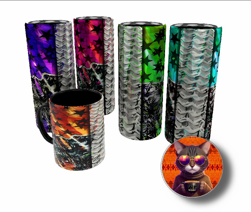 Liquid Imagination: Sublimation Graphics Pack with Metallic Text Area #164