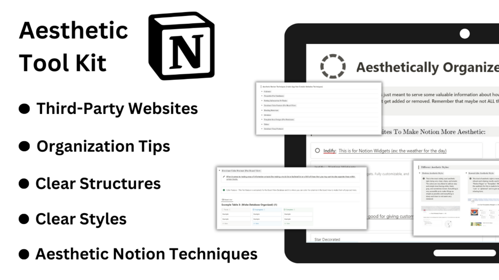 [FREE] Aesthetic Tool Kit Notion Template