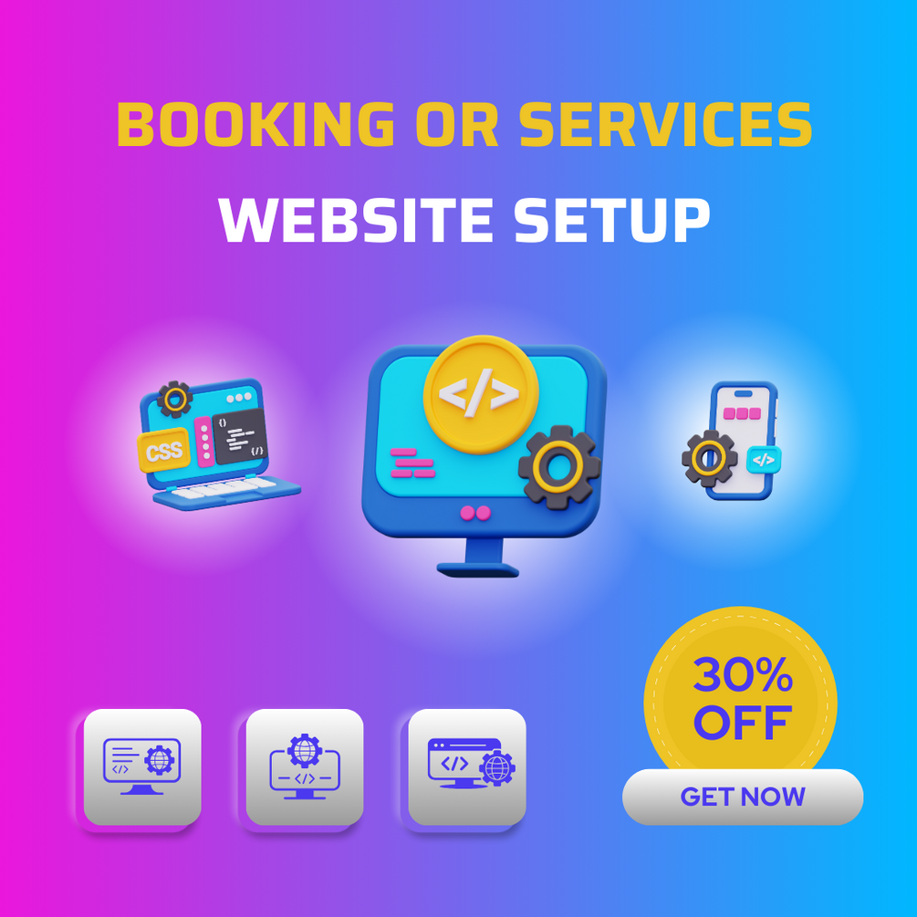 Wordpress Booking or Service Website Service