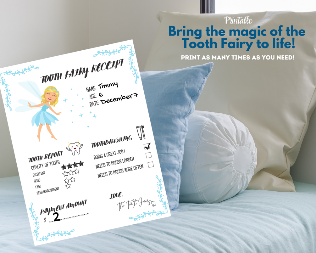 Tooth Fairy Receipt / Kids Note from the Tooth Fairy / Tooth Fairy ...