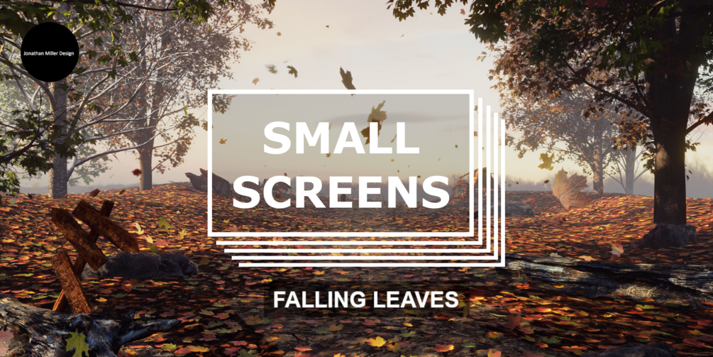 Small Screens -VFX Alpha Cards- Falling Leaves- 7 card pack.