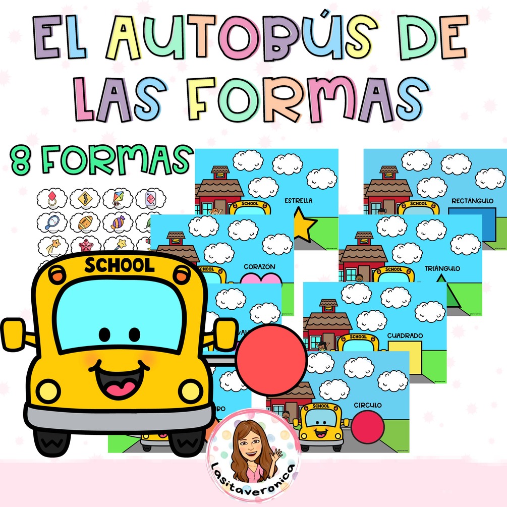 El autobús de las formas / The bus of 2D shapes. SPANISH