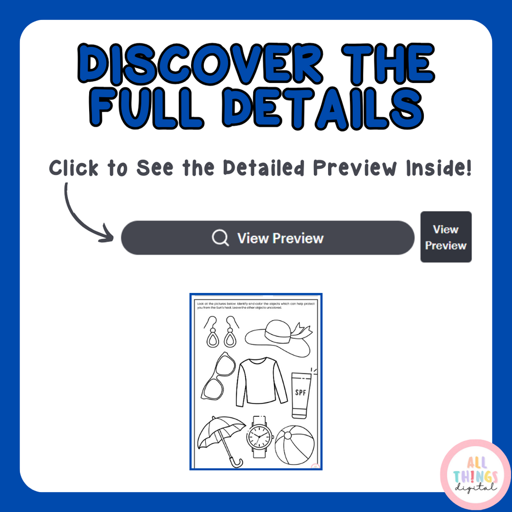 FREE Color the Object 3rd Grade Earth Science Activity