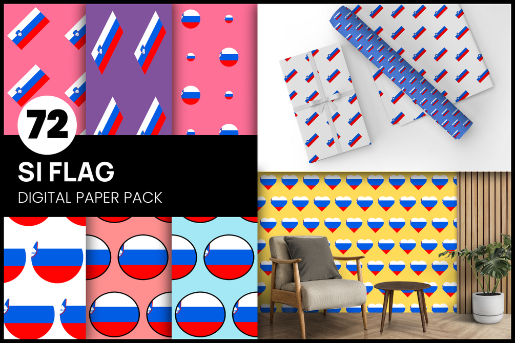 SI Flag Seamless Patterns