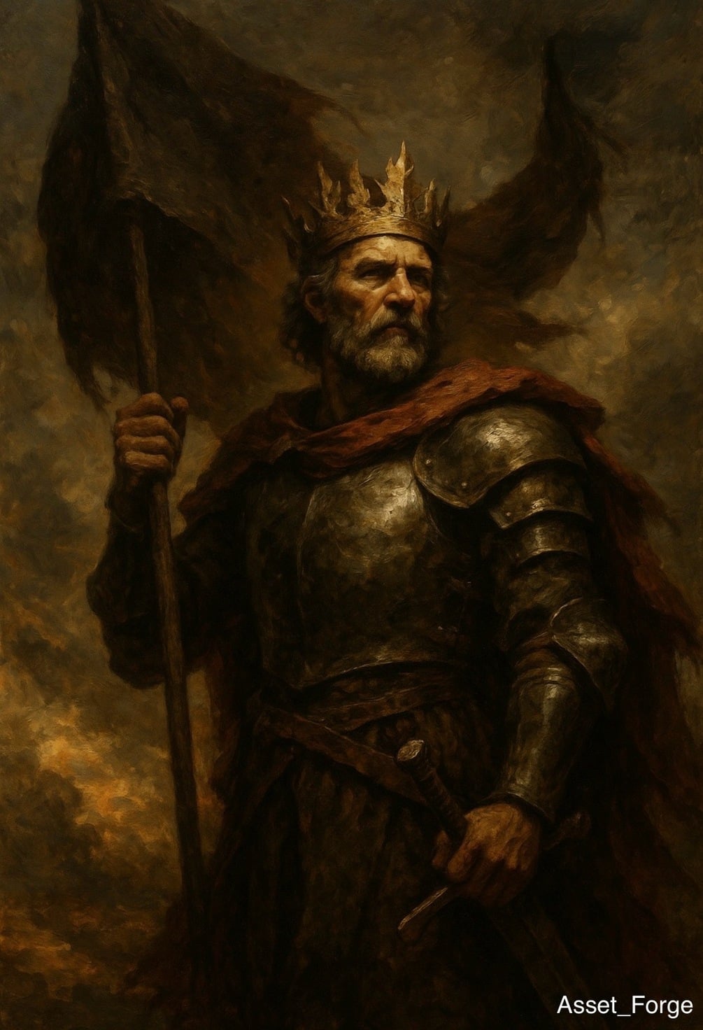 Crown of Ash and Iron - AI Art Piece
