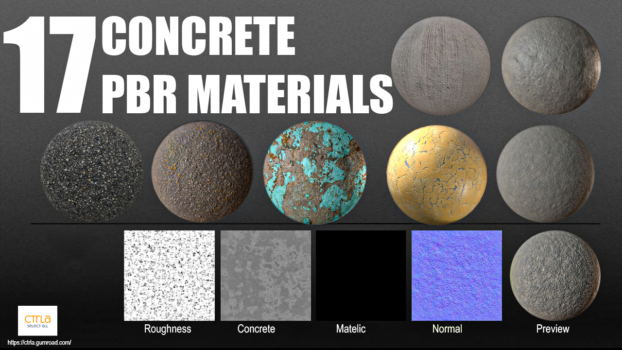 Concrete Vol-02 PBR Materials Pack
