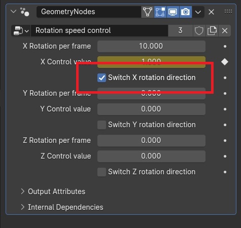 Rotation speed control