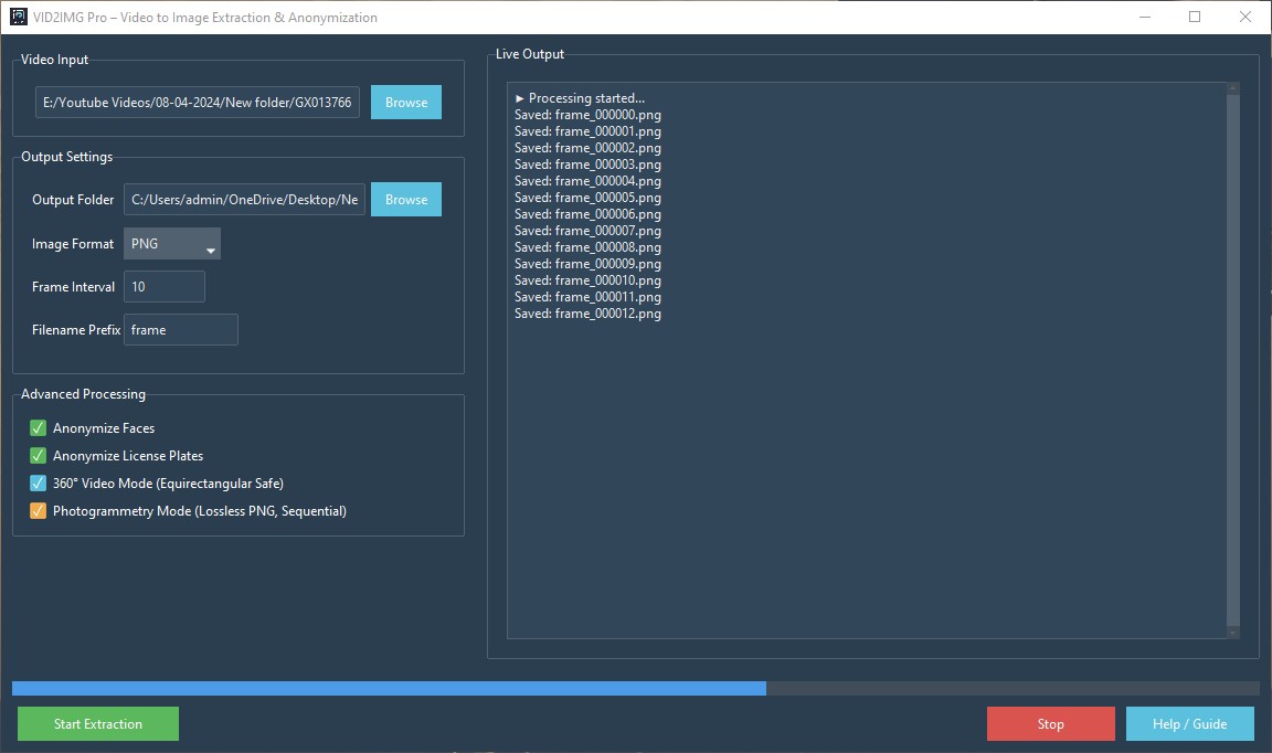 VID2IMG Pro – Video to Image Extraction & Anonymization Tool