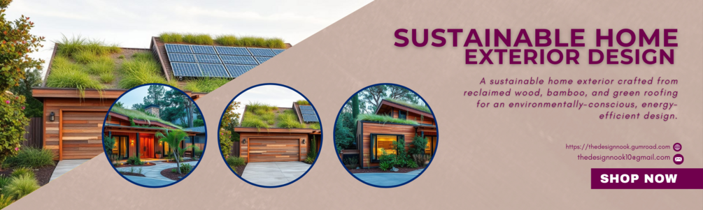 Eco-Friendly Exterior with Sustainable Materials & Green Roof