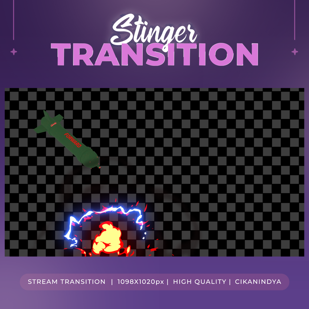 Animated Stinger Transition Missile Strike | Explosive Bomb Drop Effect ...