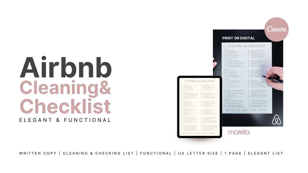 Airbnb Cleaning Checklist | Cleaning Checklist, Airbnb Template, Airbnb ...