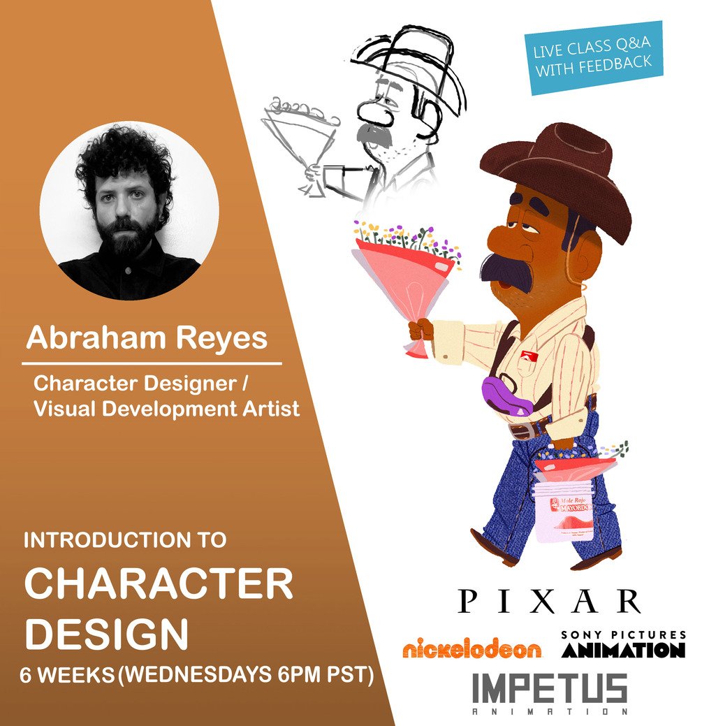 Introduction To Character Design - 6 Weeks (6PM PST Wednesday)