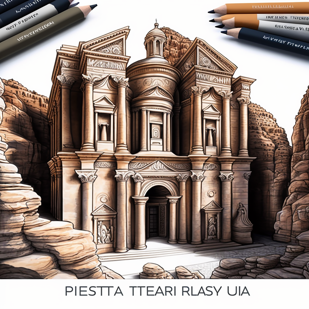 coloring book : Petra, Jordan