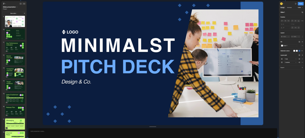 Figma slide deck templates- Design and animate your presentation