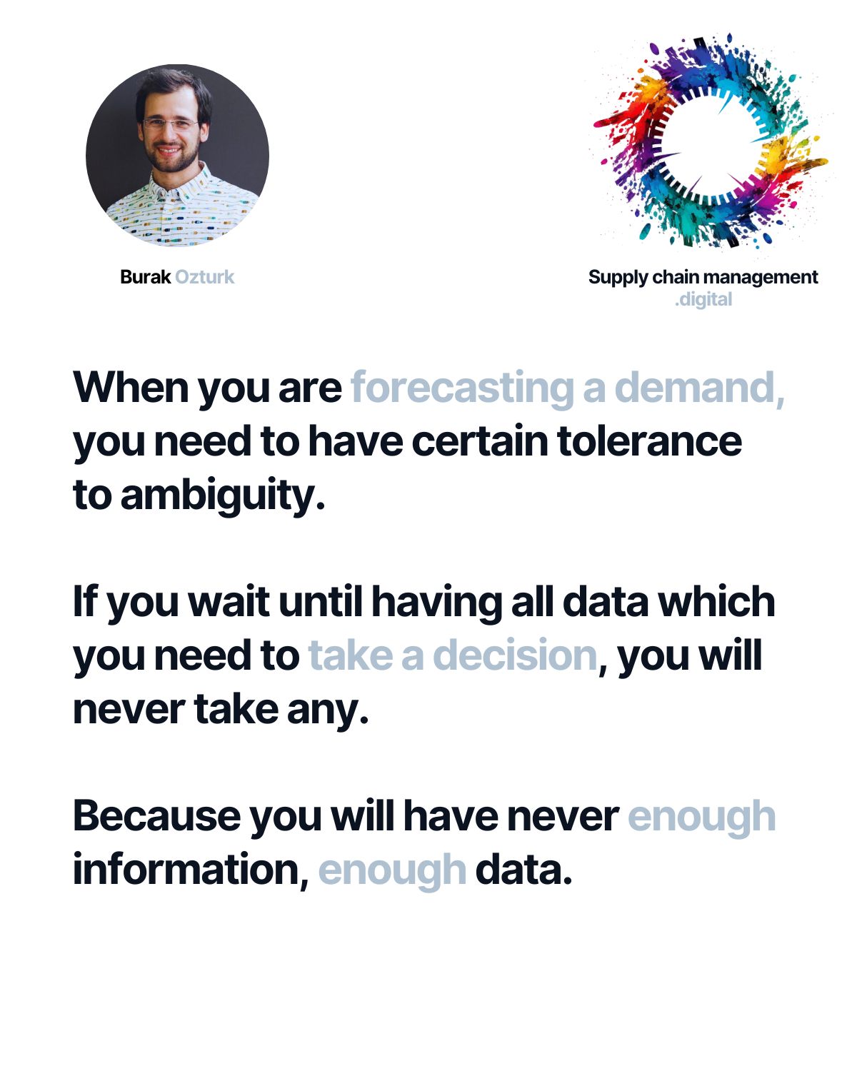 Demand Forecasting Quotes - SupplyChainManagement.Digital