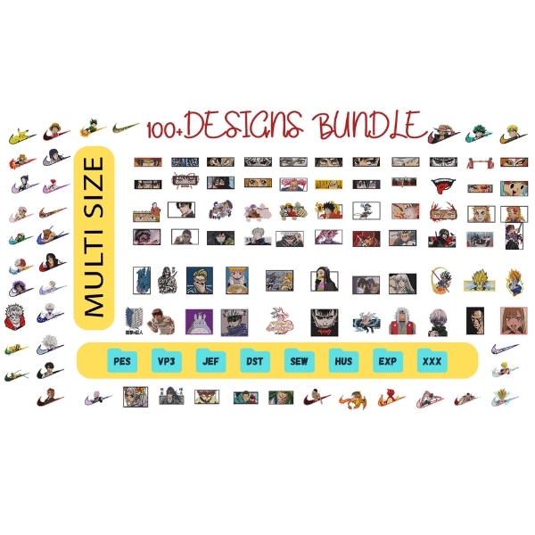 Premium Anime Embroidery Design Anime Embroidery file Premium Anime ...