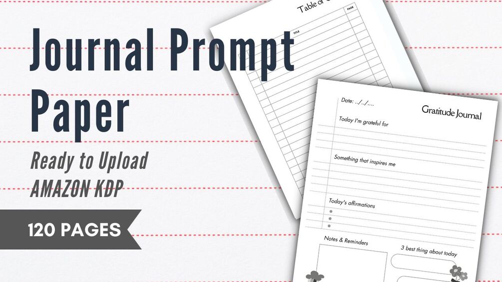 Journal Prompt Paper I Amazon KDP Ready