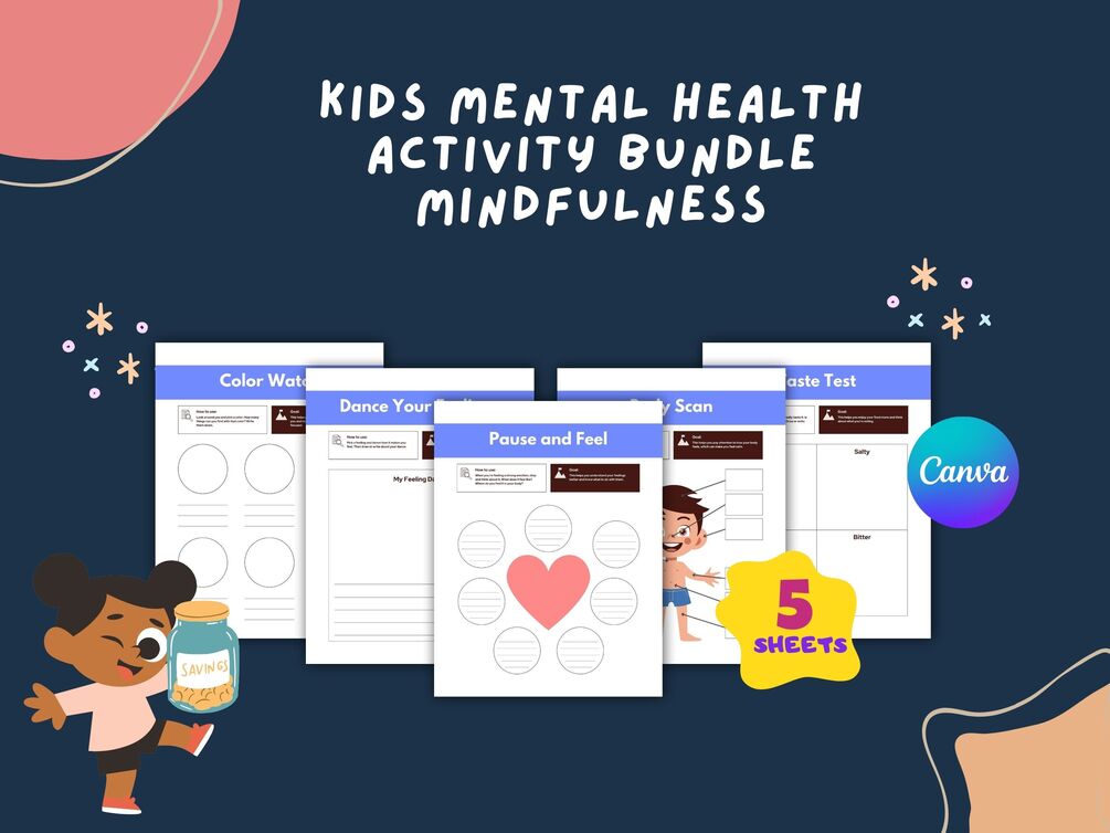 Kids Mental Health Activity Bundle Mindfullness