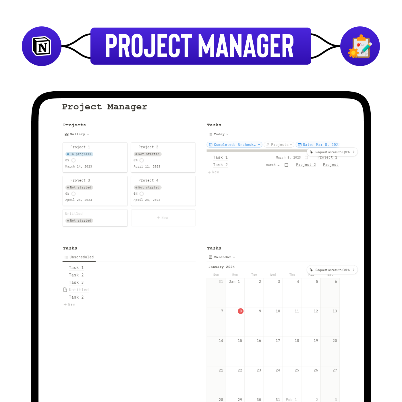 7 Notion Templates Pack