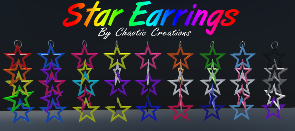 Star Earrings for VRCHAT